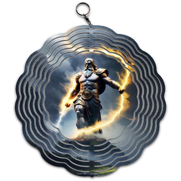 Design | Greek God Zeus Thunder Design Wind Spinner | Poshmark